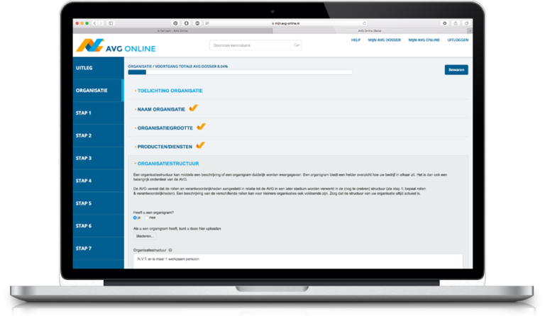 Voldoen met de software van AVG online aan de Privacywet AVG / GDPR